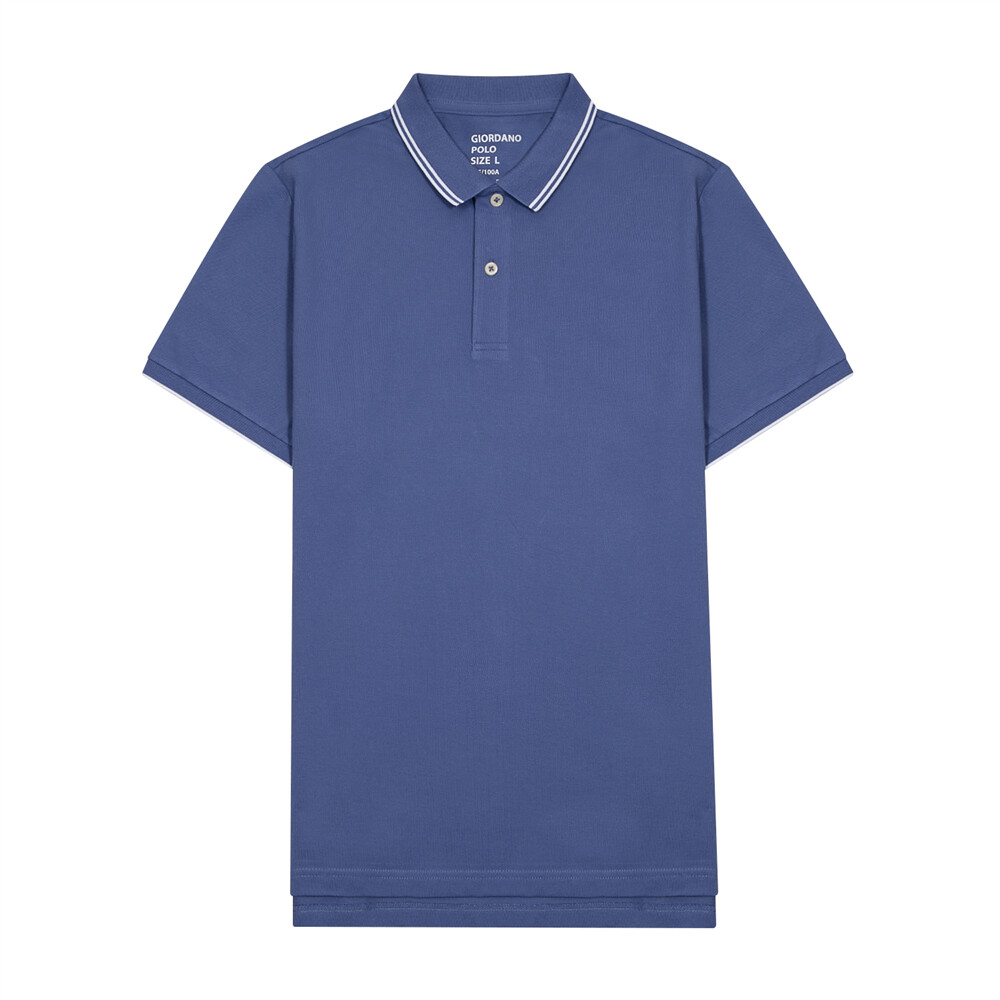 เสื้อโปโลผู้ชาย | Men's Solid Lycra Polo | GIORDANO Online Store