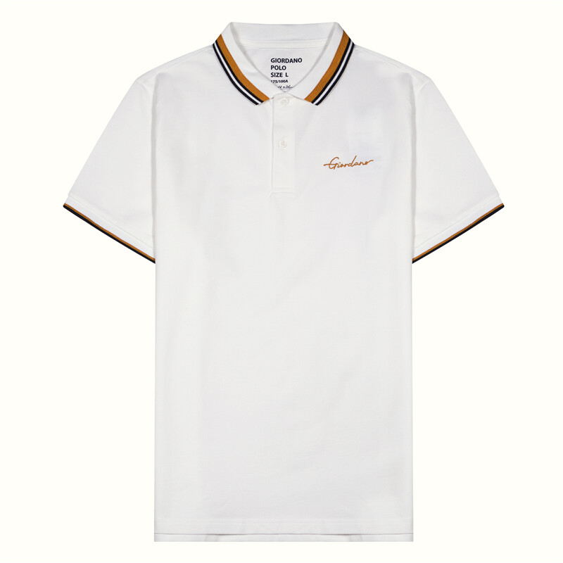 Giordano Men's Solid Polo | เสื้อโปโลผู้ชาย Men's Signature Pique ...