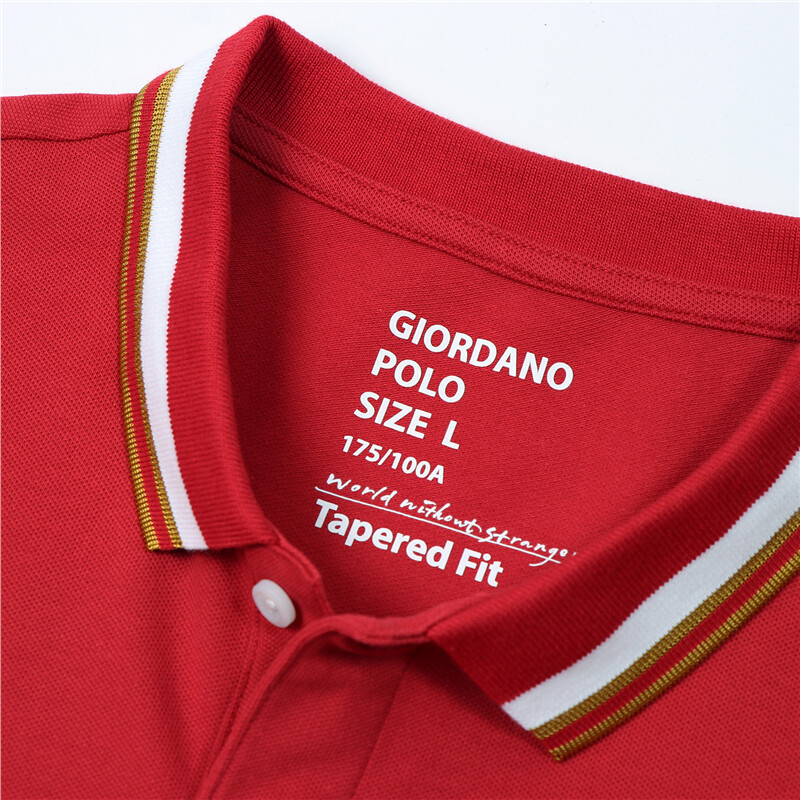 Giordano Men's Solid Polo | เสื้อโปโลผู้ชาย Men's Signature Pique Embroidery Solid Polo | GIORDANO O