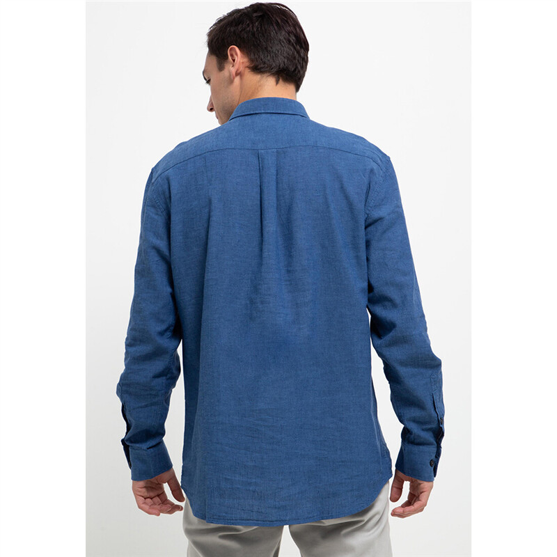 Jual Giordano Men Linen Cotton Long Sleeves Shirt | GIORDANO Online Store